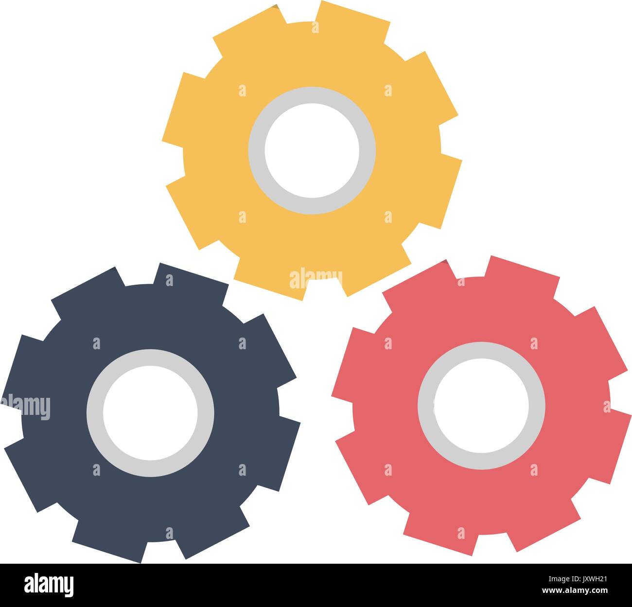 three gears icon image Stock Vector Image & Art - Alamy
