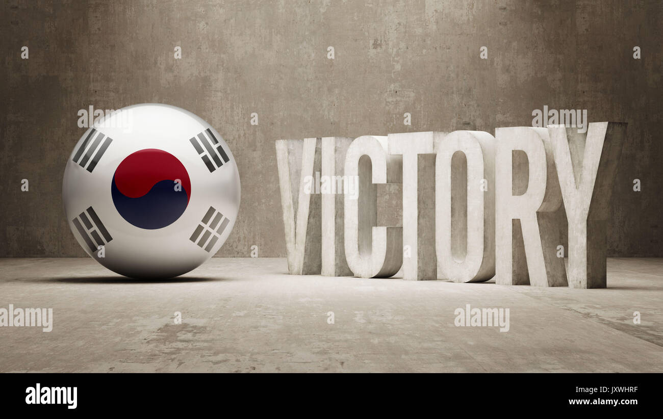 South Korea High Resolution Victory Concept Stock Photo - Alamy
