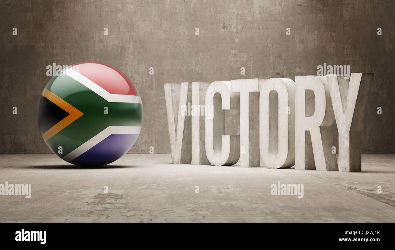 South Africa High Resolution Victory Concept Stock Photo - Alamy