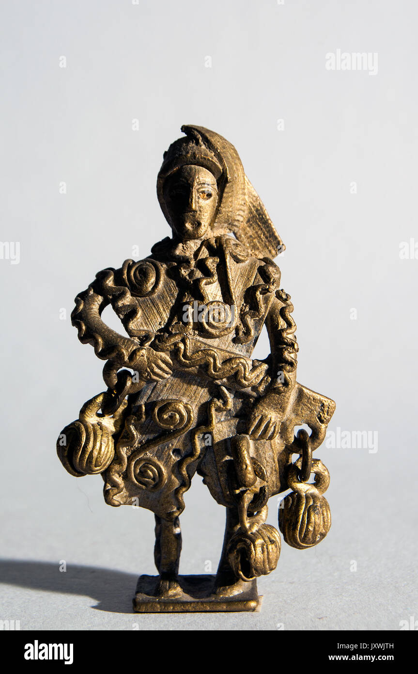 Small brass figure of ancient Islamic soldier from Davao, Mindanao ...