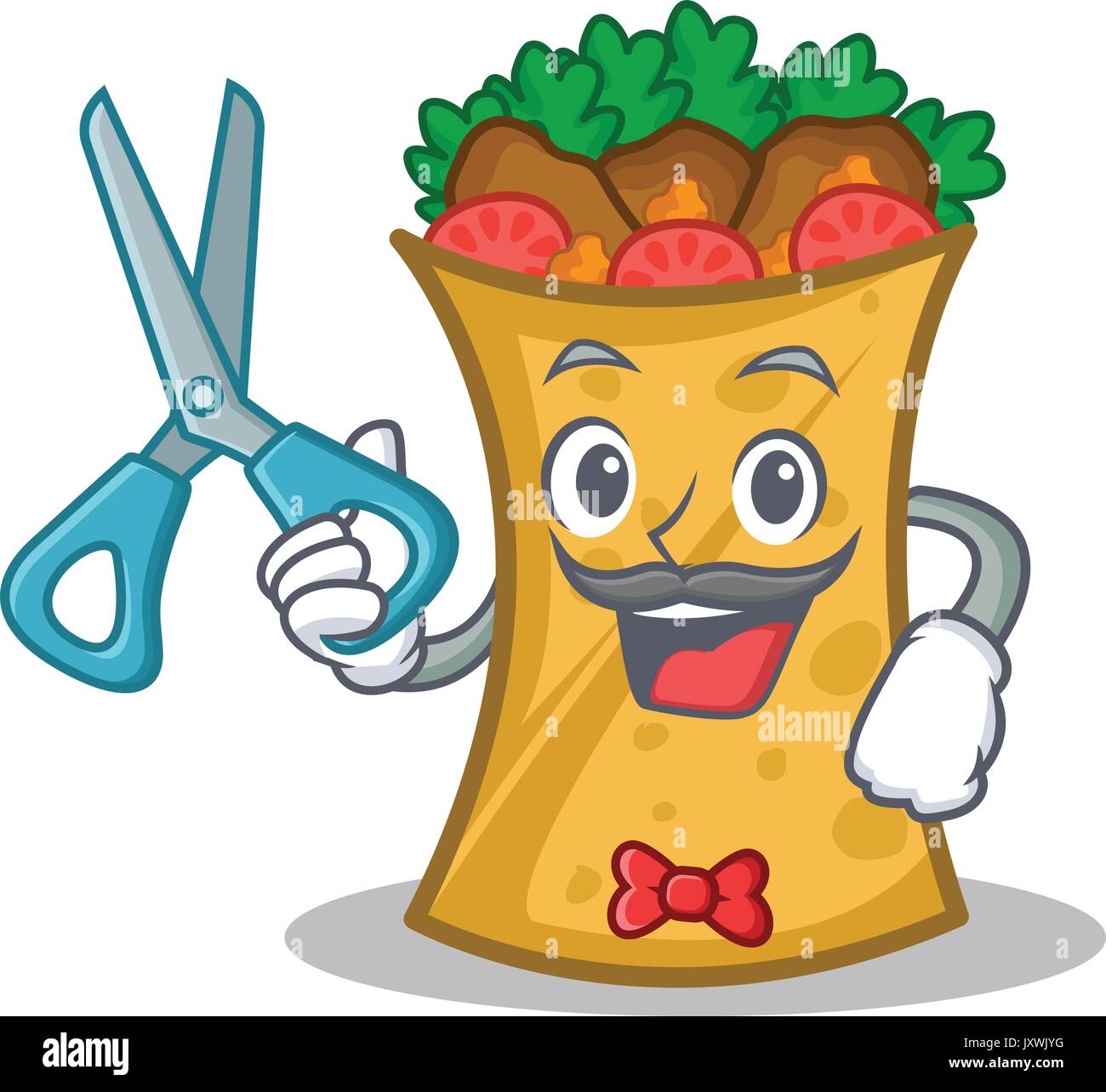Barber kebab wrap character cartoon Stock Vector Image & Art - Alamy