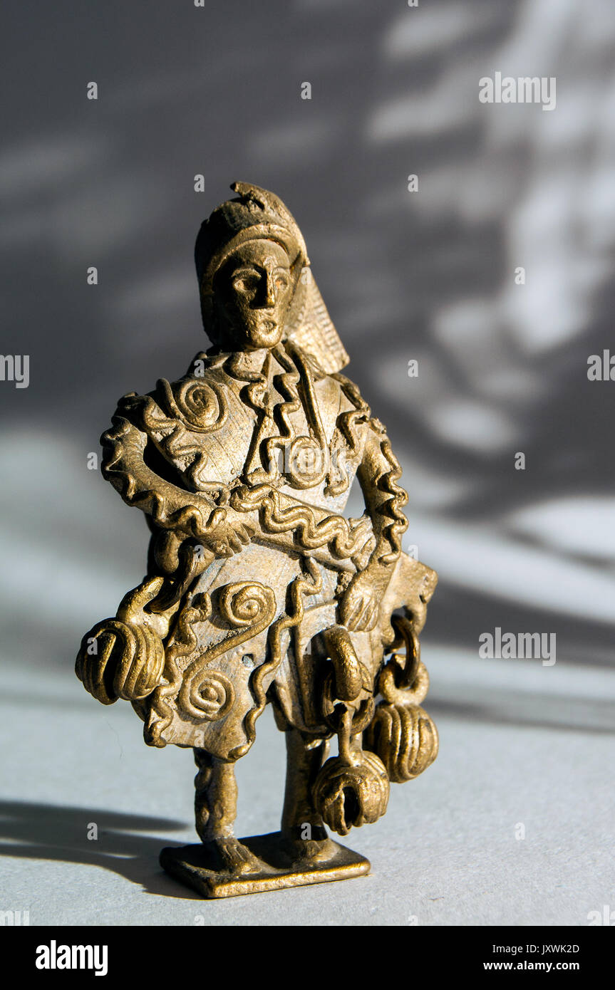 Small brass figure of ancient Islamic soldier from Davao, Mindanao ...