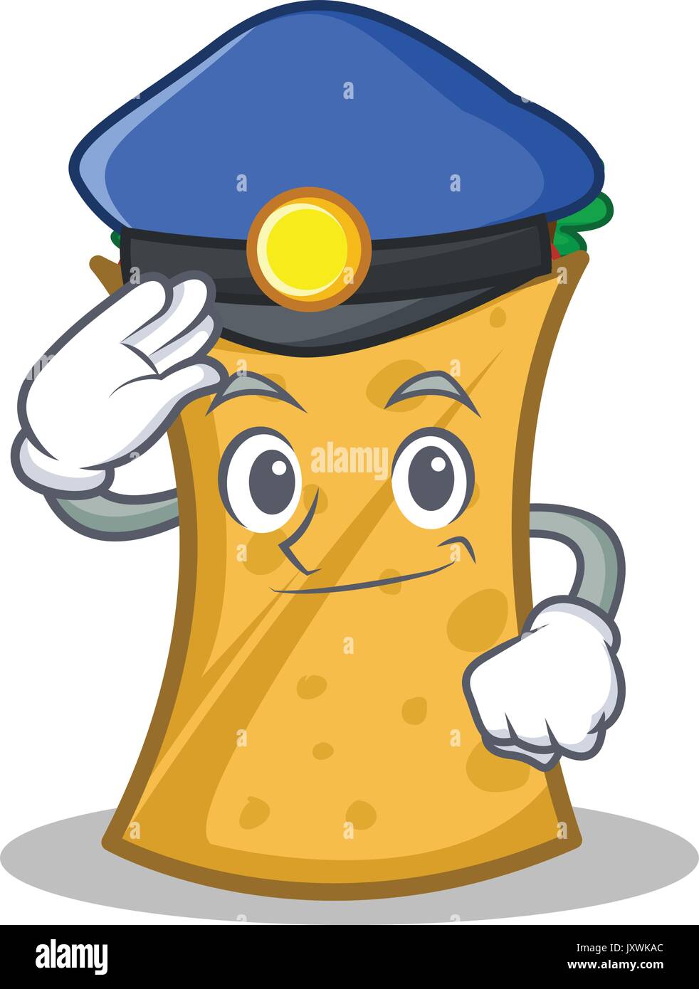 Police kebab wrap character cartoon Stock Vector Image & Art - Alamy