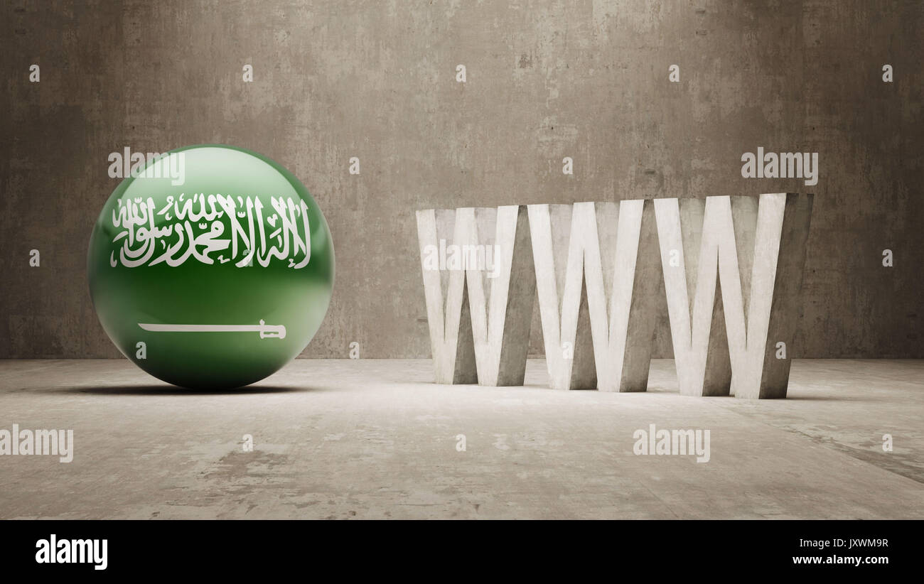 Saudi Arabia High Resolution WWW Concept Stock Photo - Alamy