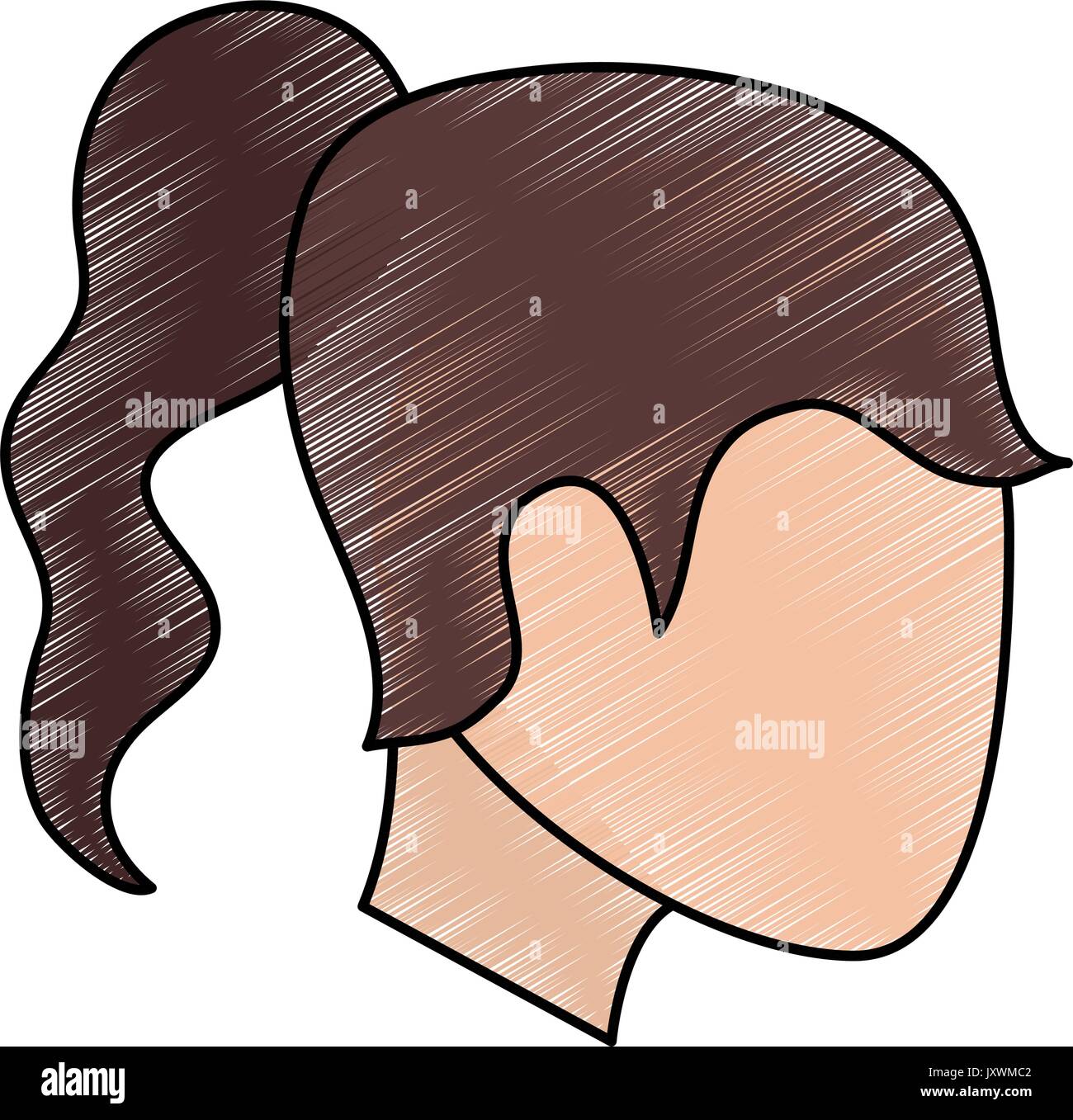 woman head vector illustration Stock Vector Image & Art - Alamy