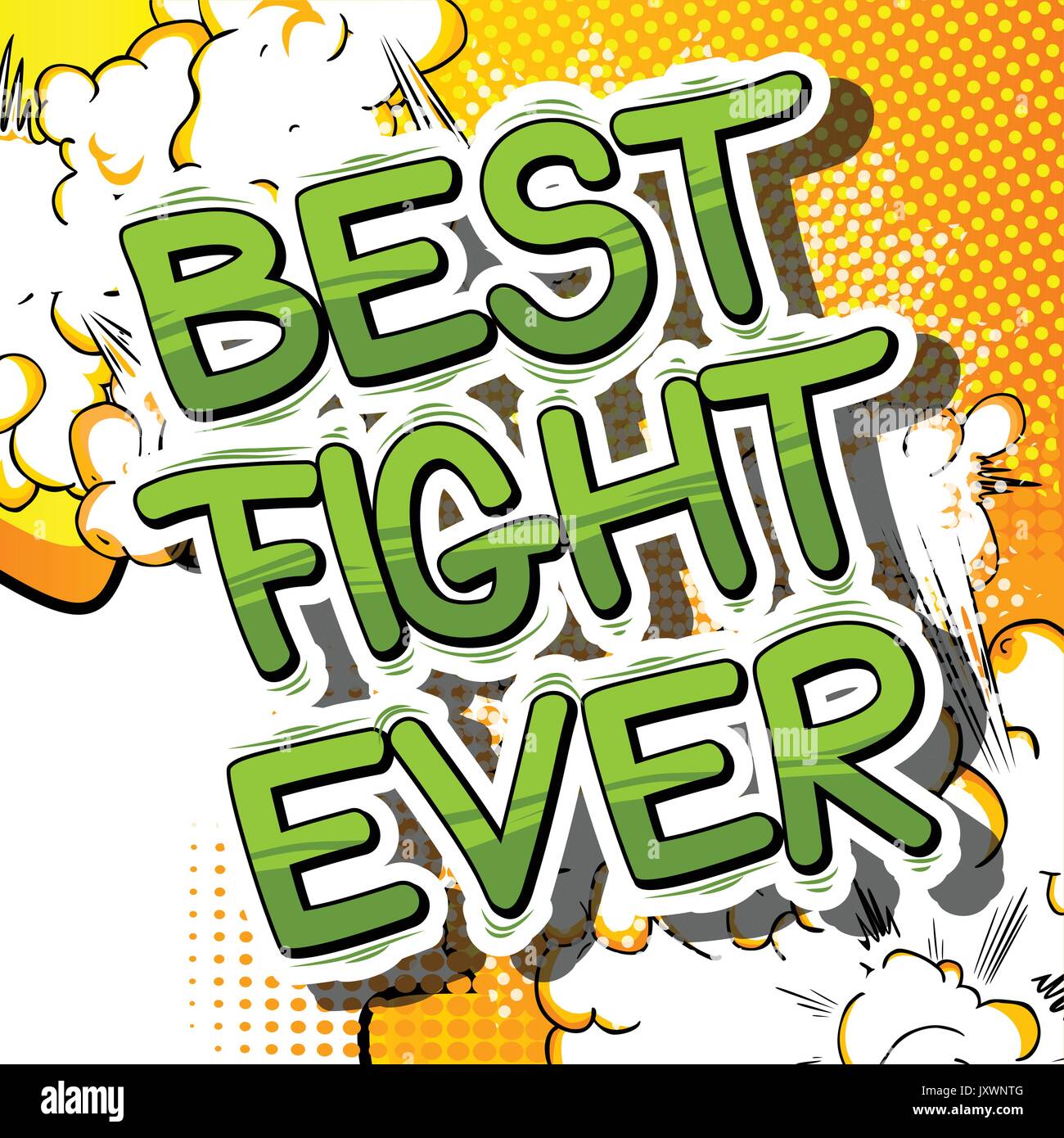 Best Fight Ever - Comic book word on abstract background Stock Vector ...