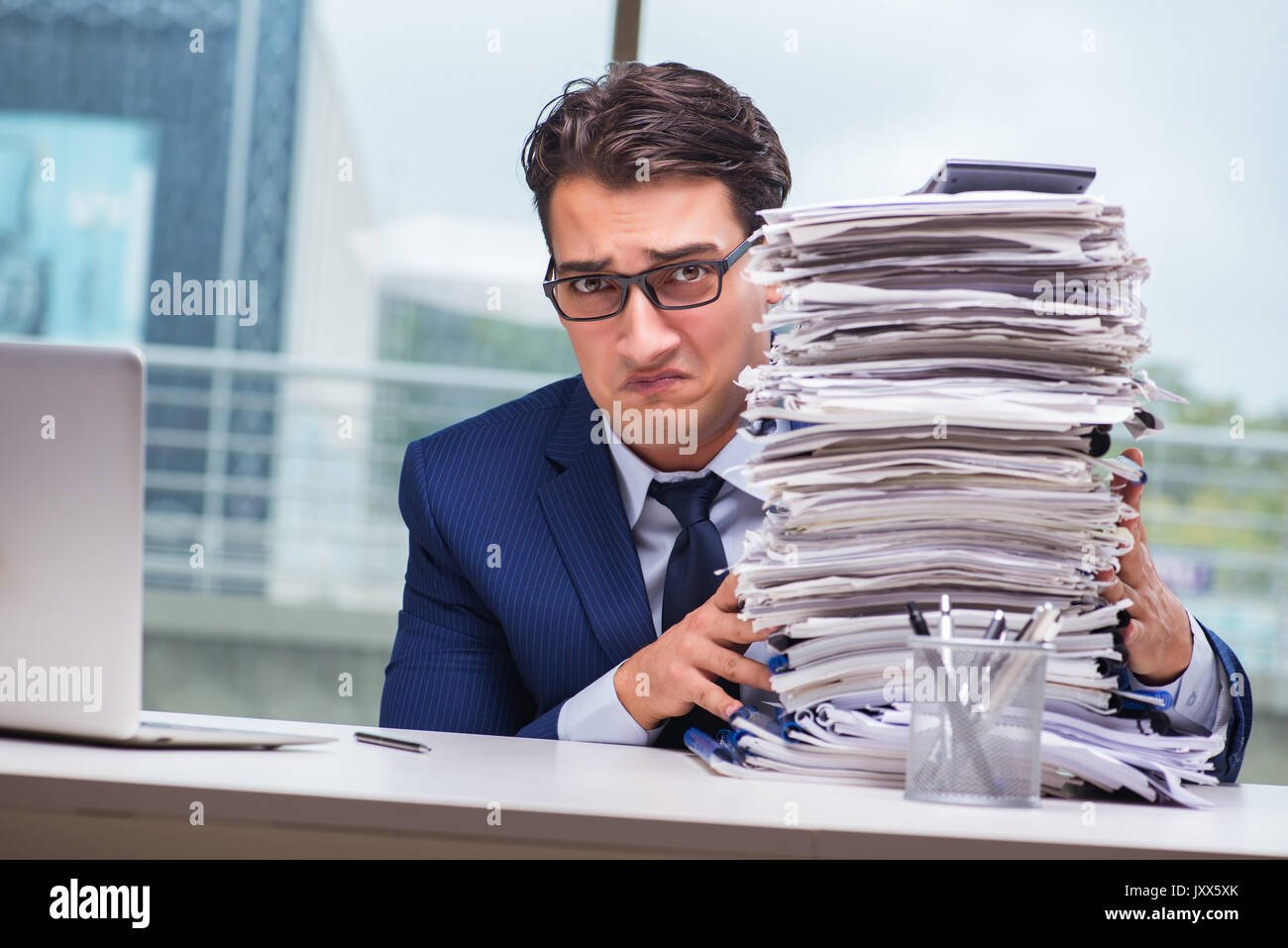 Office paperwork pile funny hi-res stock photography and images - Alamy