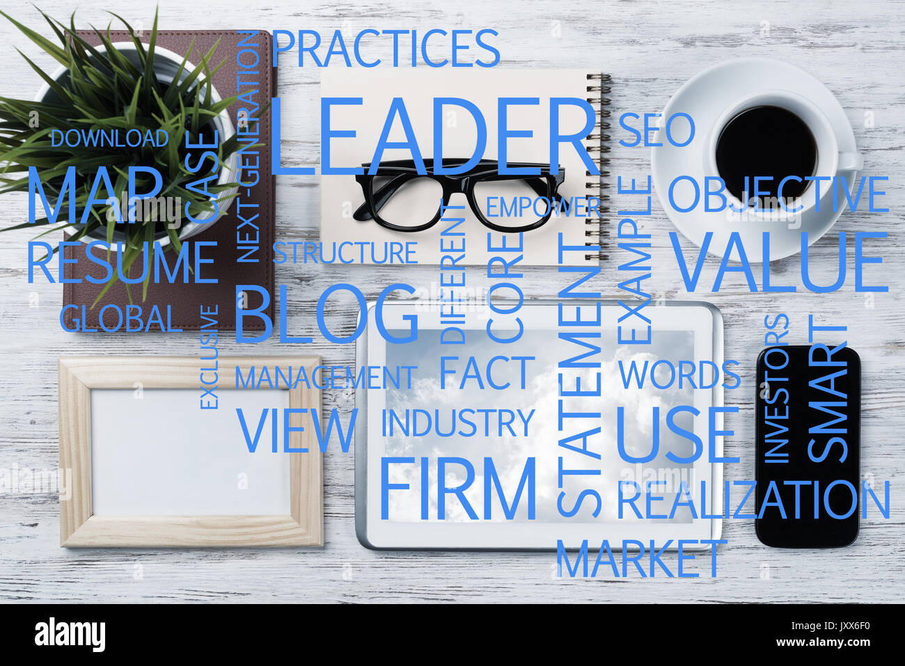 Modern workplace concept Stock Photo - Alamy