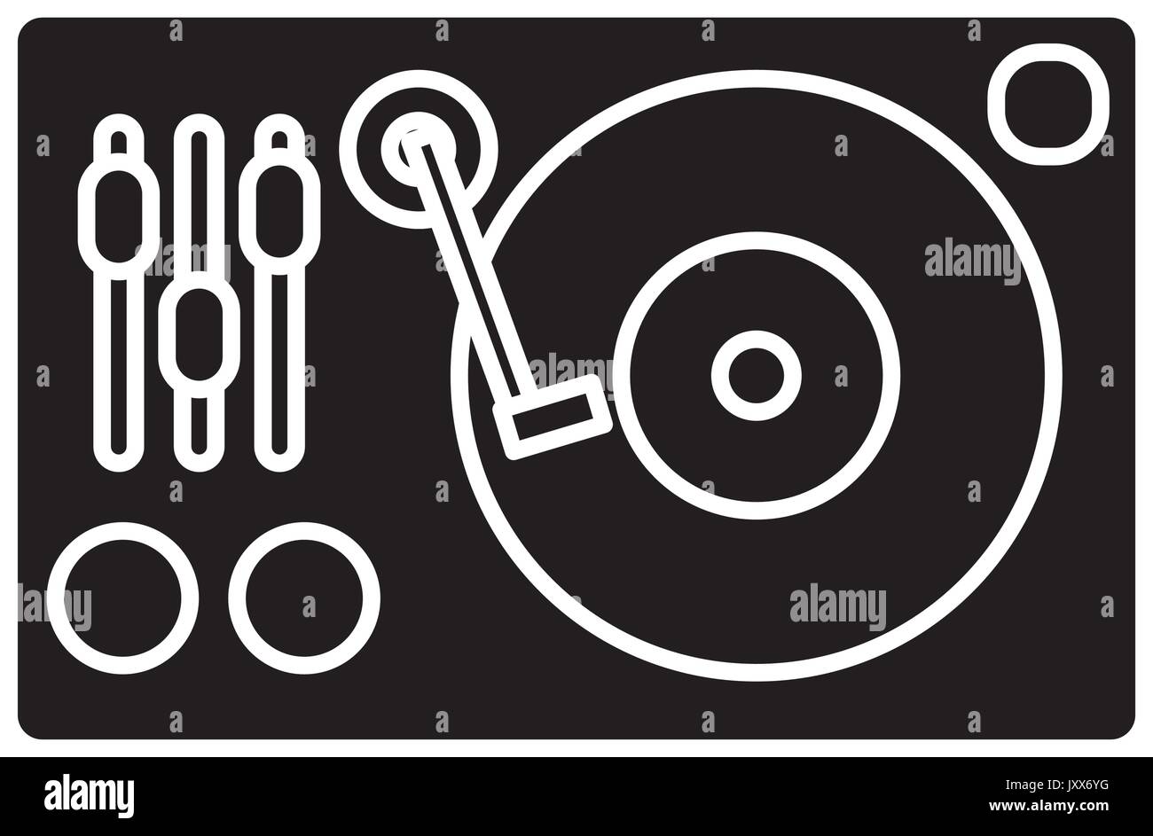 dj turntable icon Stock Vector Image & Art - Alamy