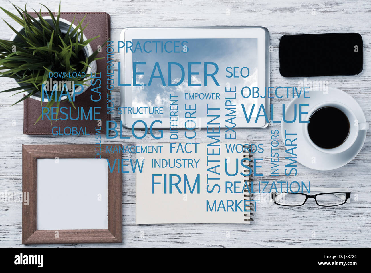 Modern workplace concept Stock Photo - Alamy