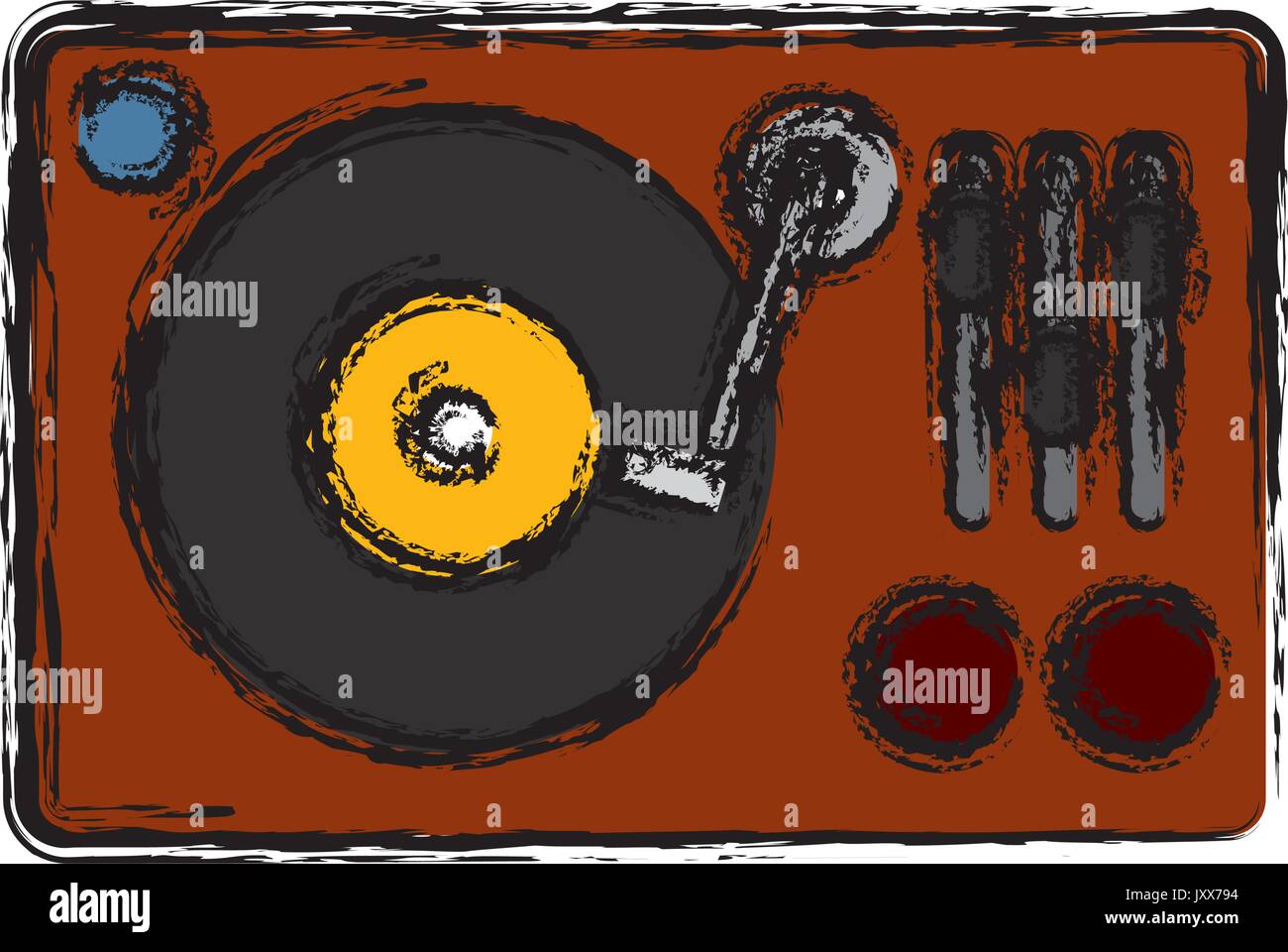 dj turntable icon Stock Vector Image & Art - Alamy
