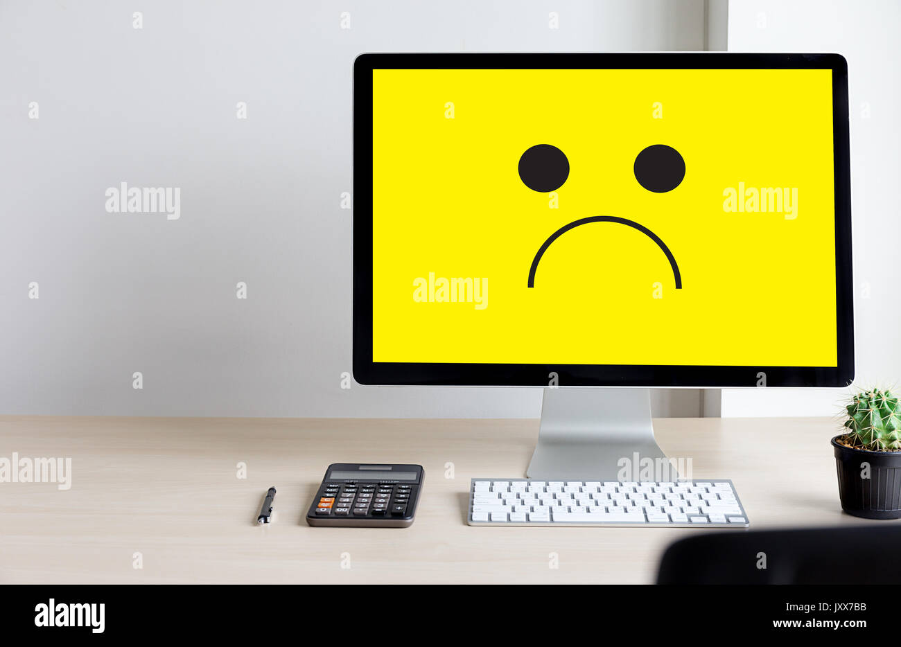 Depressive emotions concept, smiley face emoticon printed depression ...
