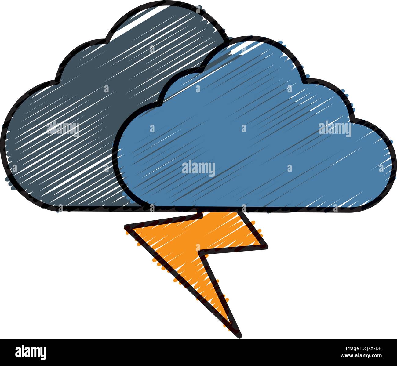 cloud and thunder icon Stock Vector Image & Art - Alamy