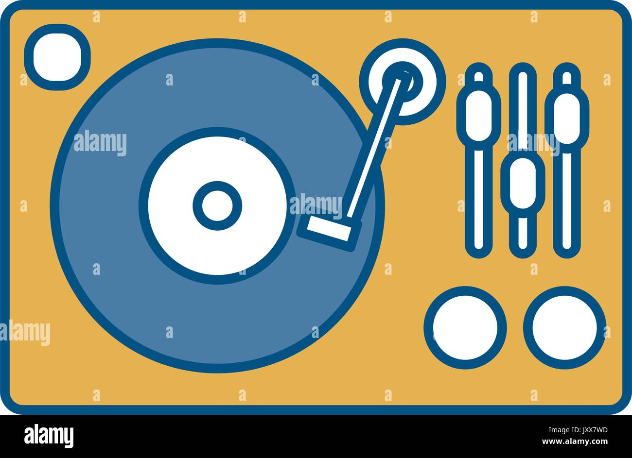 Mixer turntable music device Stock Vector Images - Alamy