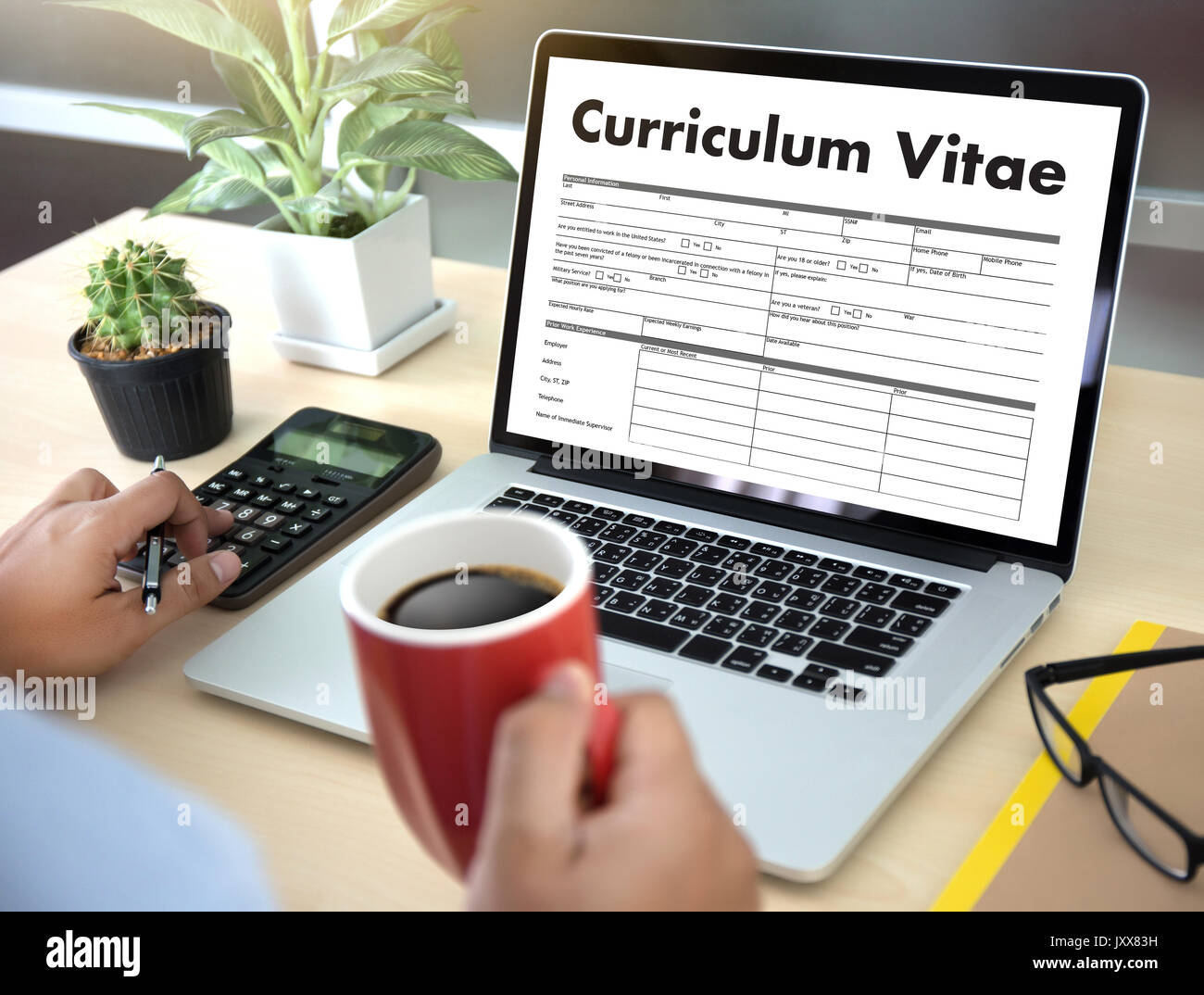 CV - Curriculum Vitae (Job interview concept with business CV resume ...