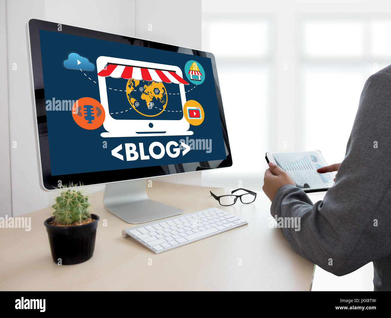 BLOG Website Online Internet Web Page Social Media Connection Network ...