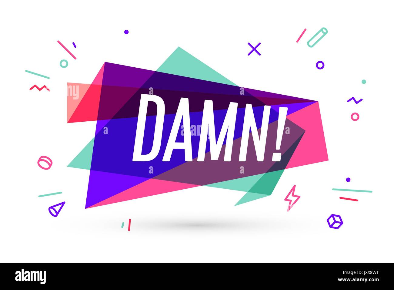 Colorful text graphic phrase Cut Out Stock Images & Pictures - Alamy