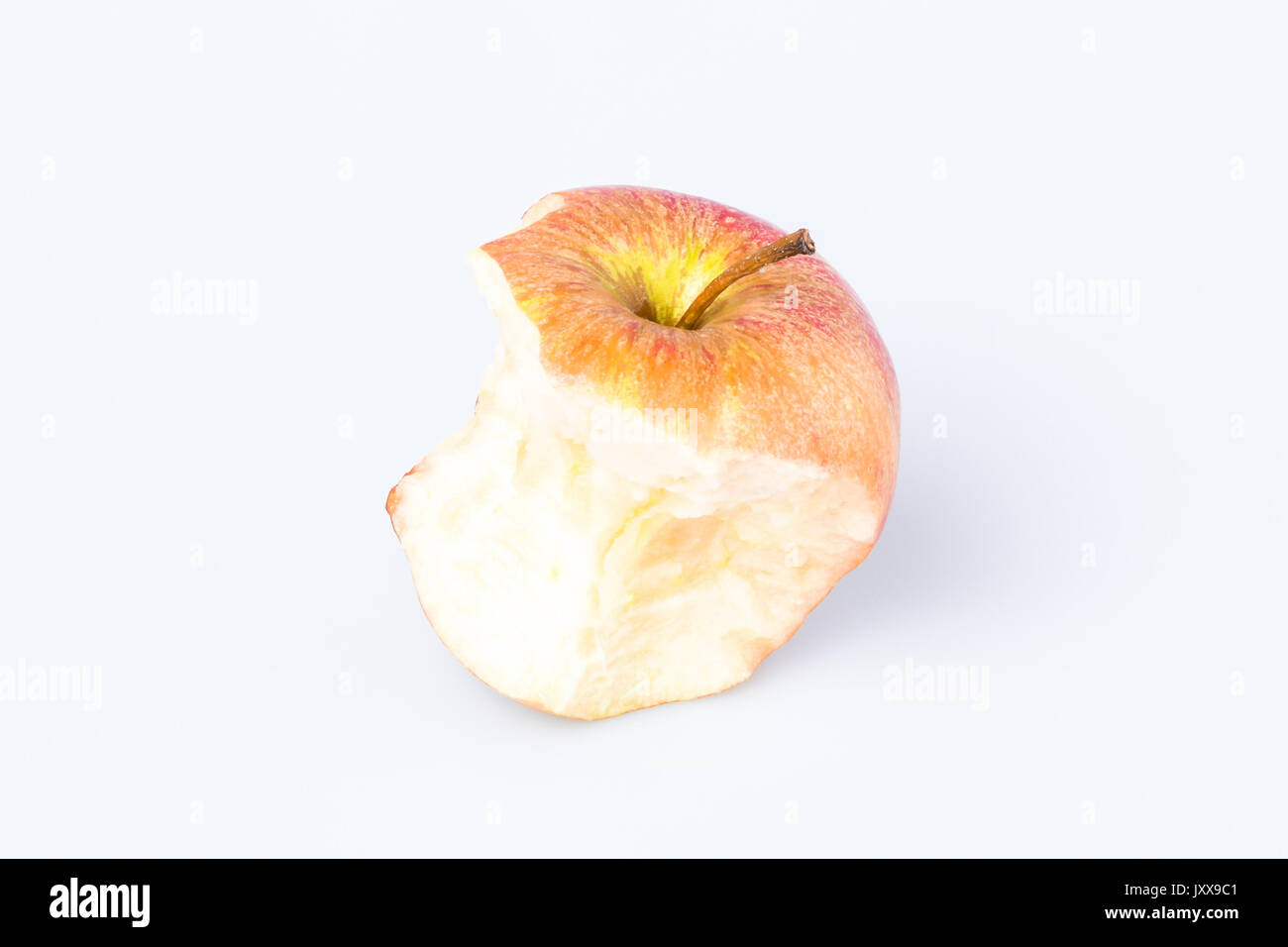 Organic bitten apple isolated on white background Stock Photo - Alamy