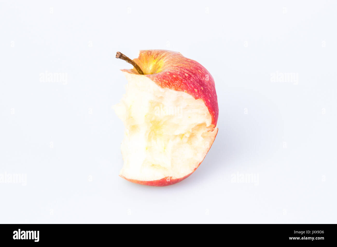 Organic bitten apple isolated on white background Stock Photo - Alamy