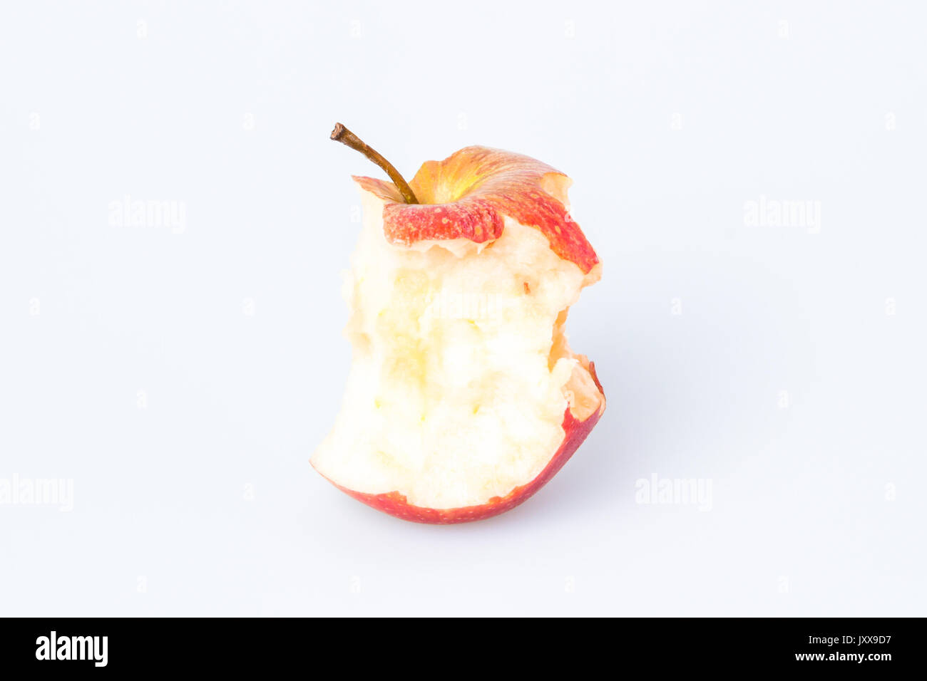 Organic bitten apple isolated on white background Stock Photo - Alamy