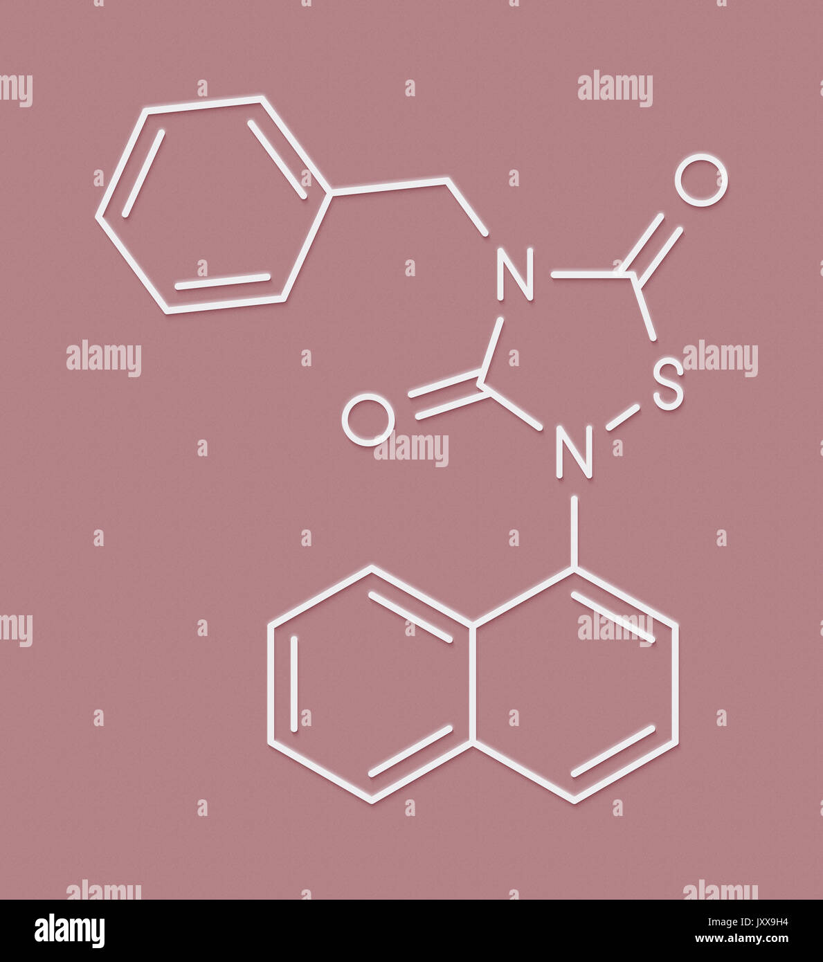Tideglusib drug molecule (GSK-3 inhibitor). Skeletal formula Stock ...
