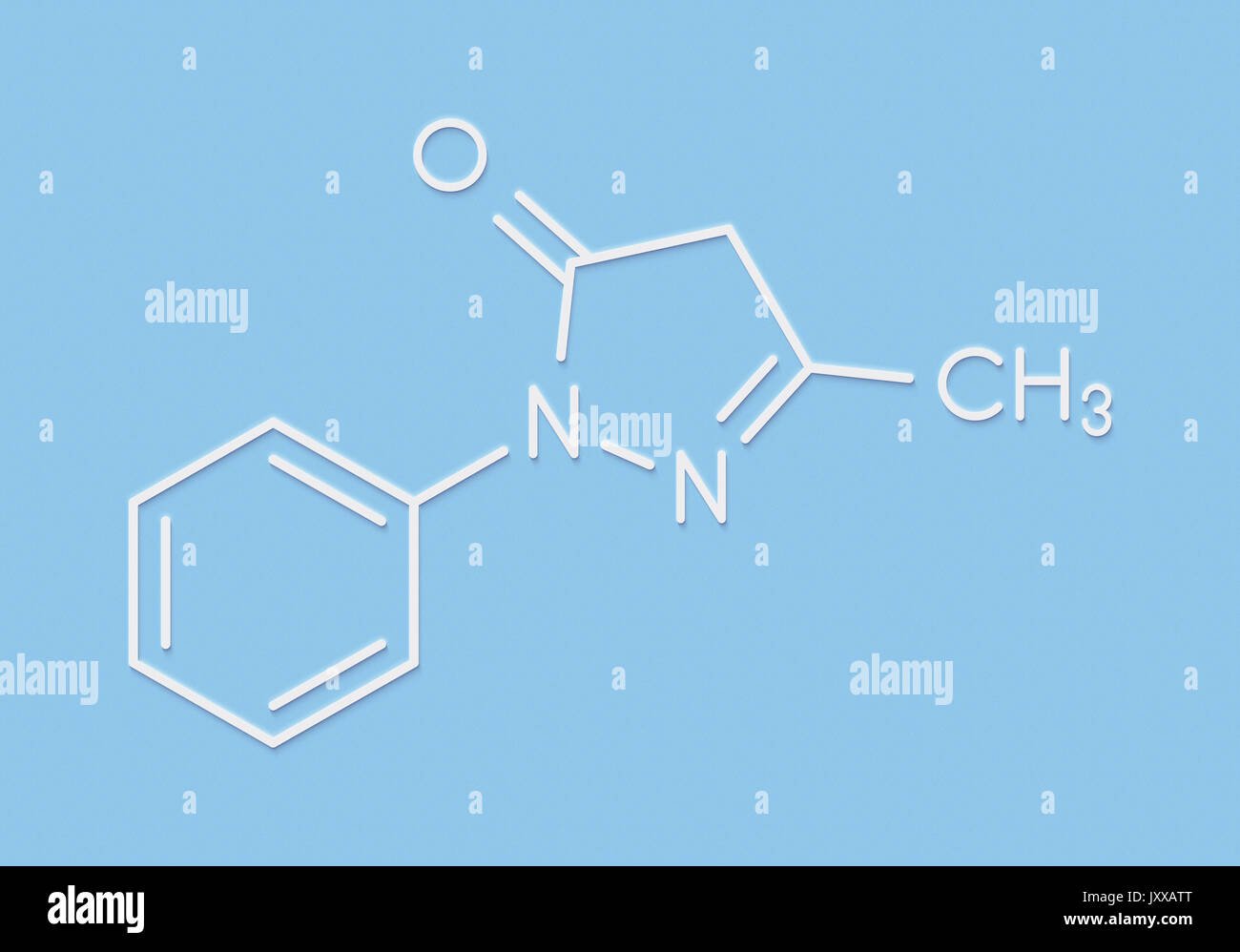 Edaravone drug molecule. Skeletal formula Stock Photo - Alamy