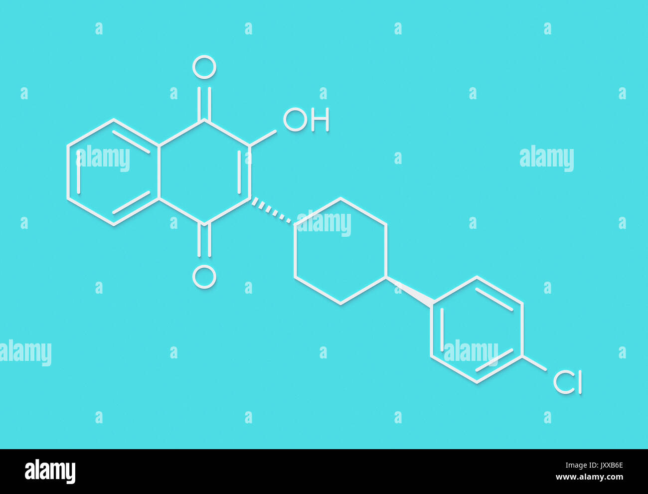 Atovaquone drug molecule. Skeletal formula Stock Photo - Alamy
