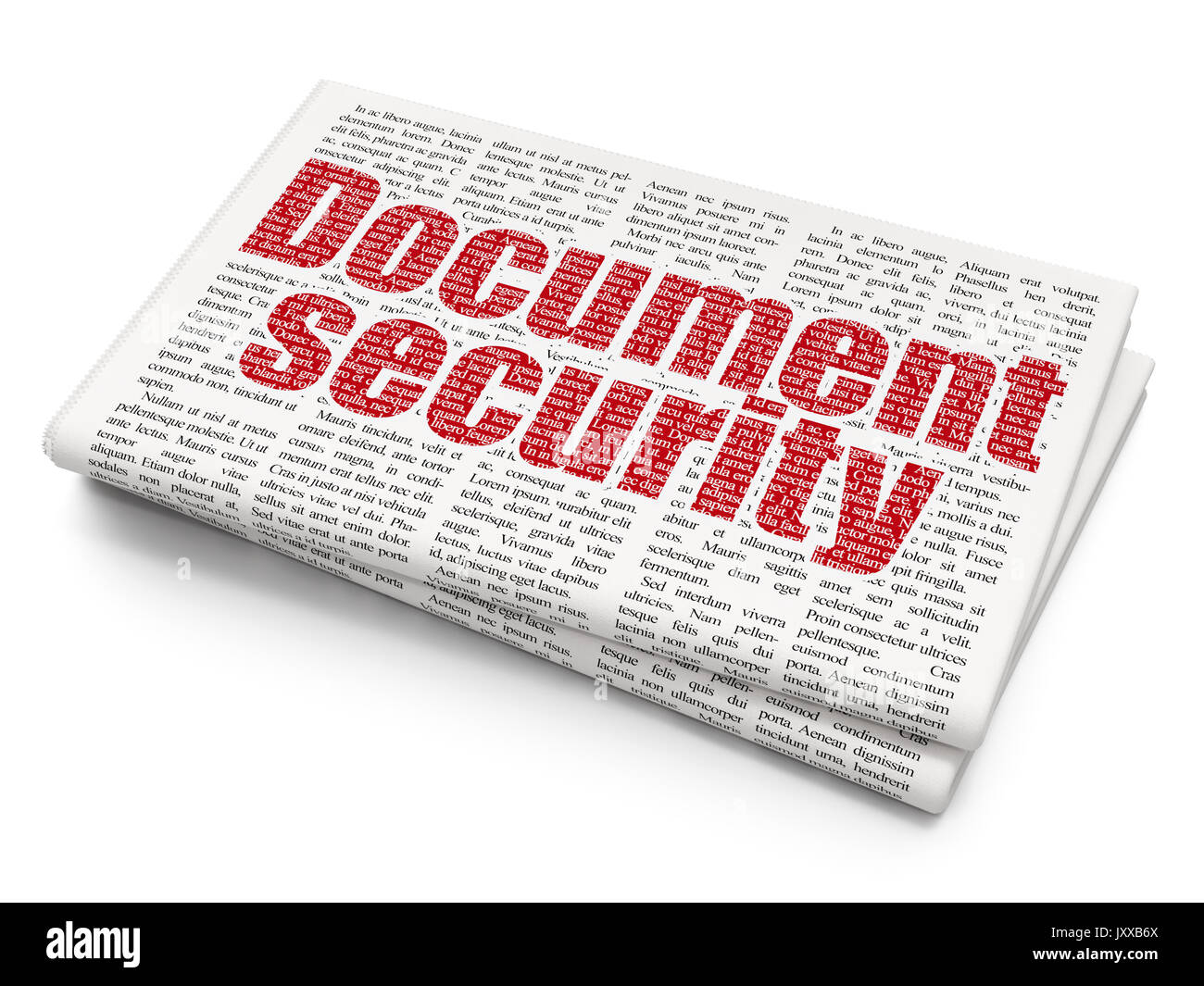 Protection concept: Document Security on Newspaper background Stock ...