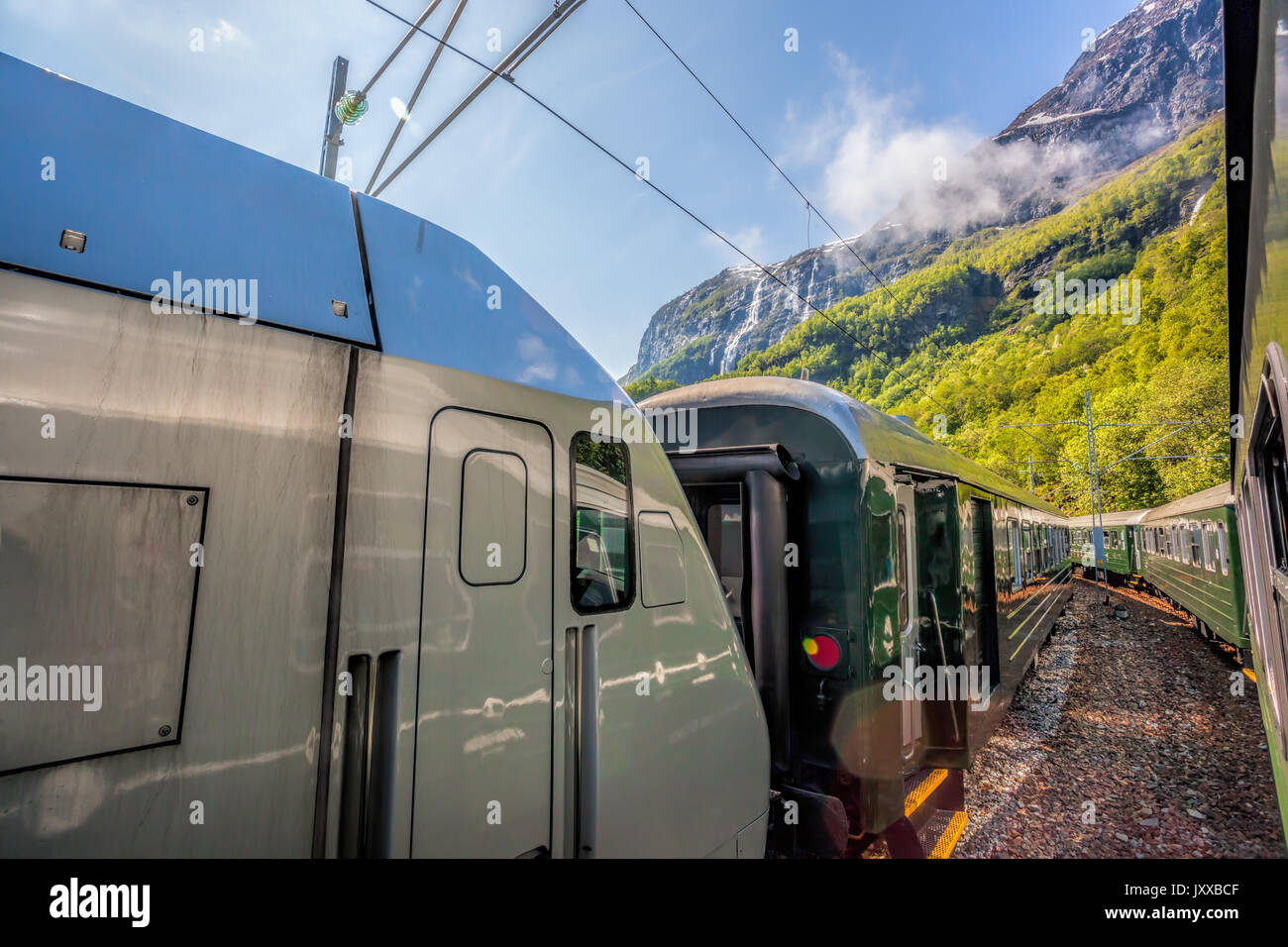 Bergen line train summer hi-res stock photography and images - Alamy