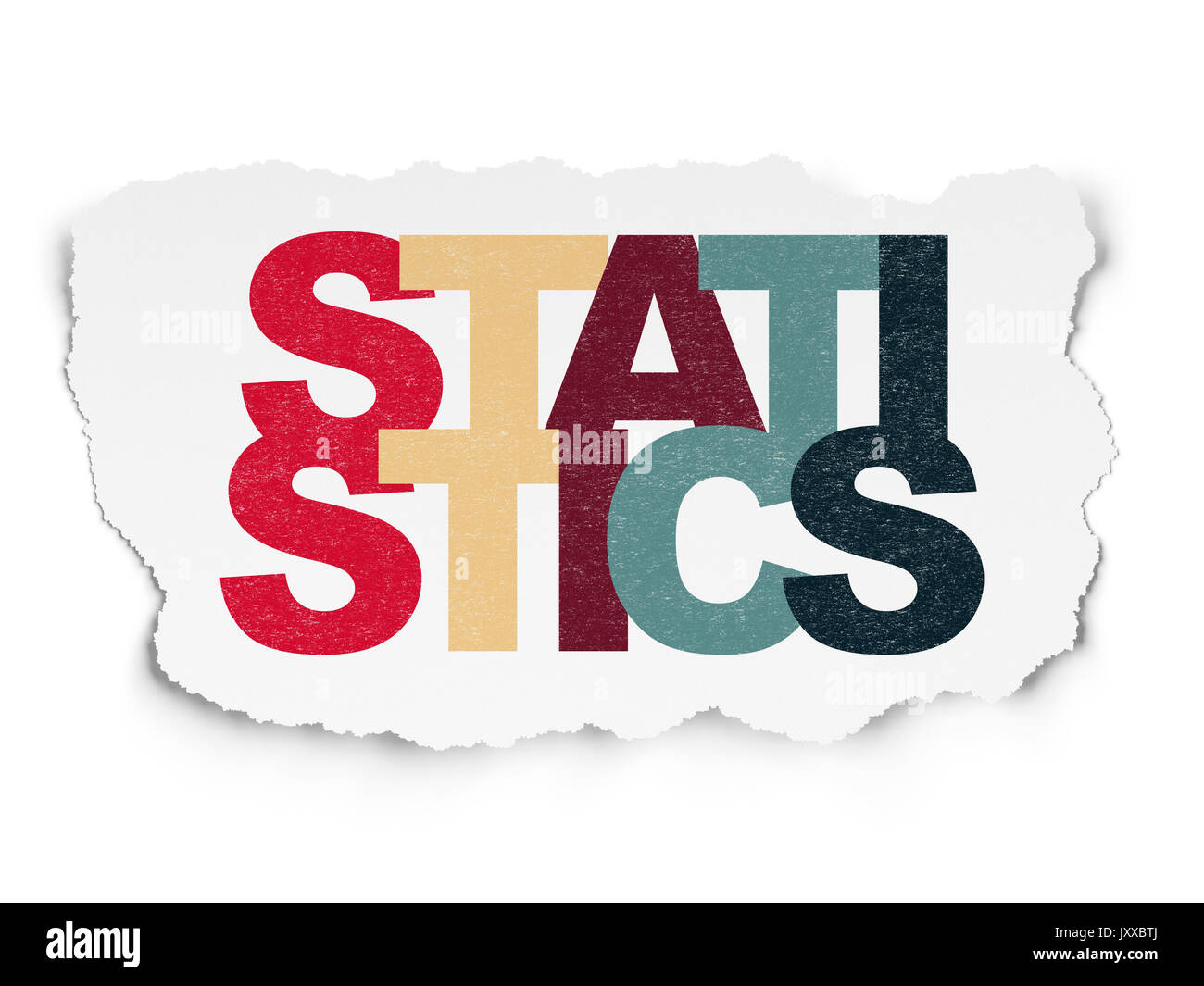 Business concept: Statistics on Torn Paper background Stock Photo - Alamy