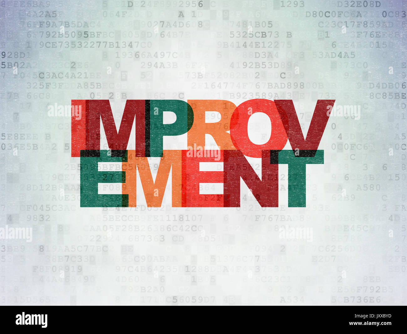 Business concept: Improvement on Digital Data Paper background Stock ...