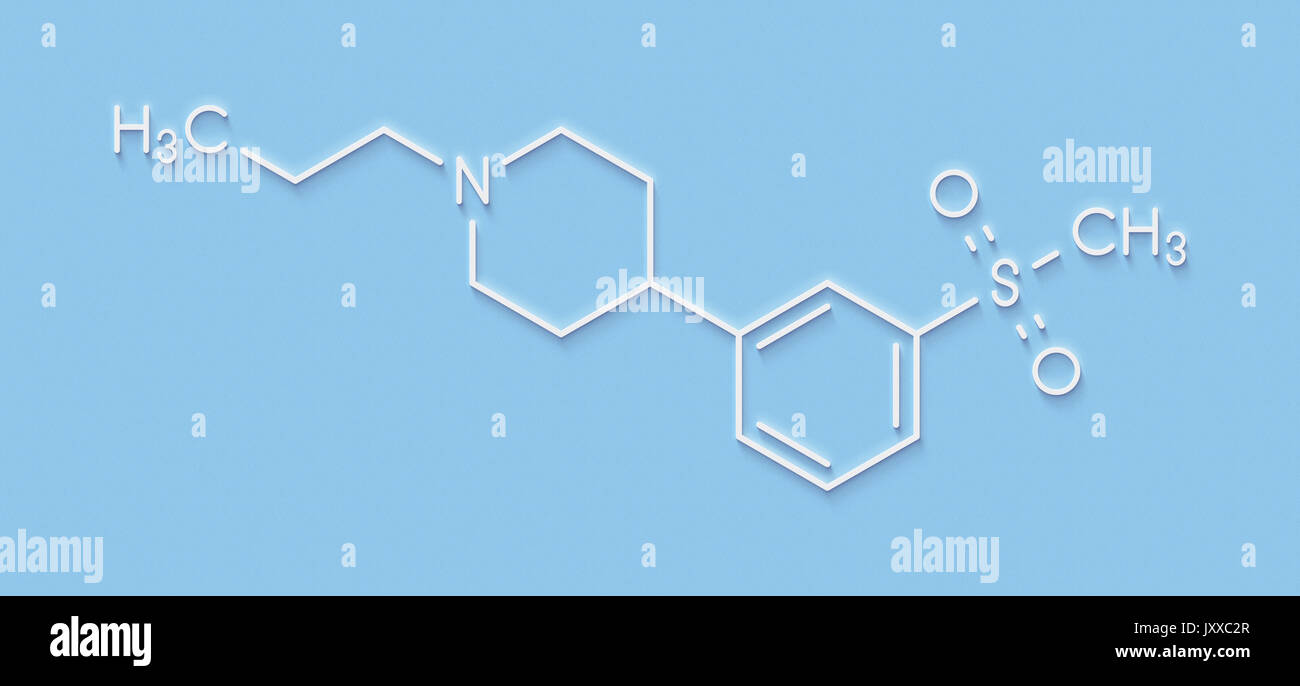 Pridopine drug molecule. Skeletal formula Stock Photo - Alamy