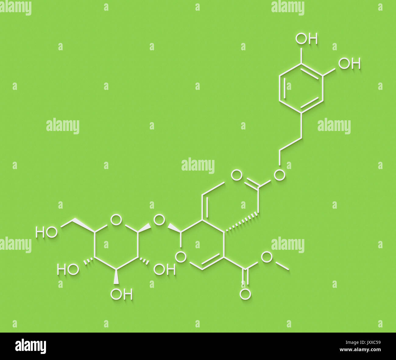 Oleuropein olive component molecule hi-res stock photography and images ...