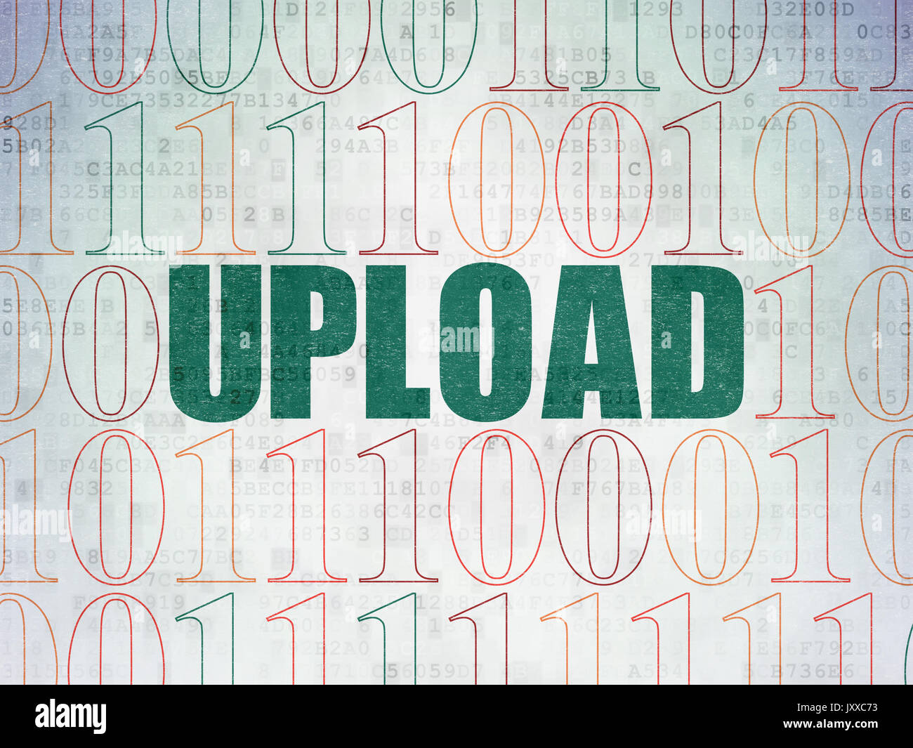 Web design concept: Upload on Digital Data Paper background Stock Photo ...