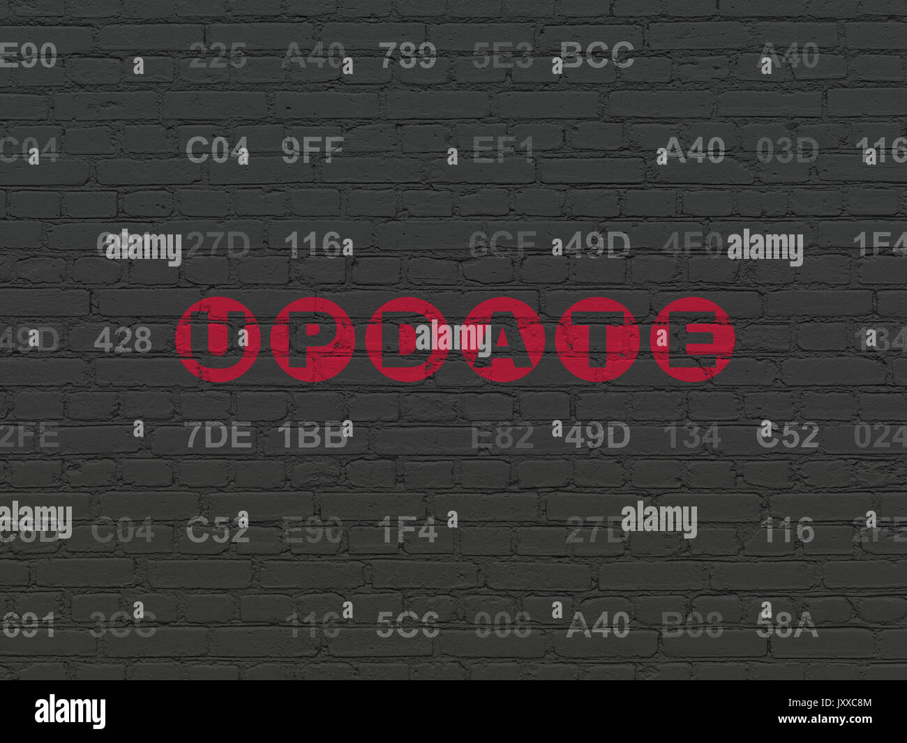 Web design concept: Update on wall background Stock Photo - Alamy