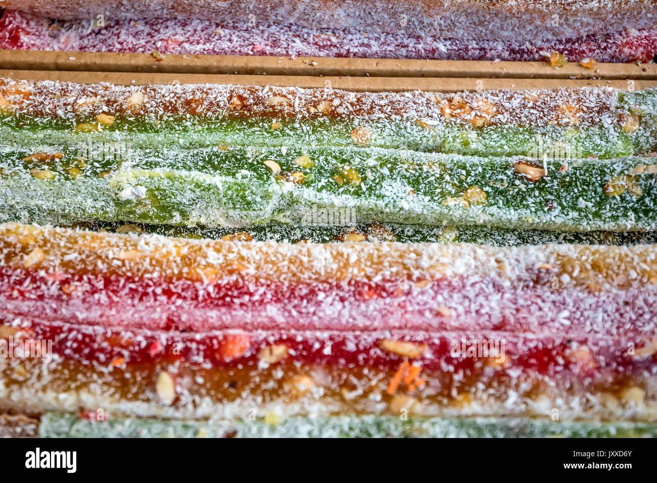 Assorted Turkish Delight bars Stock Photo - Alamy