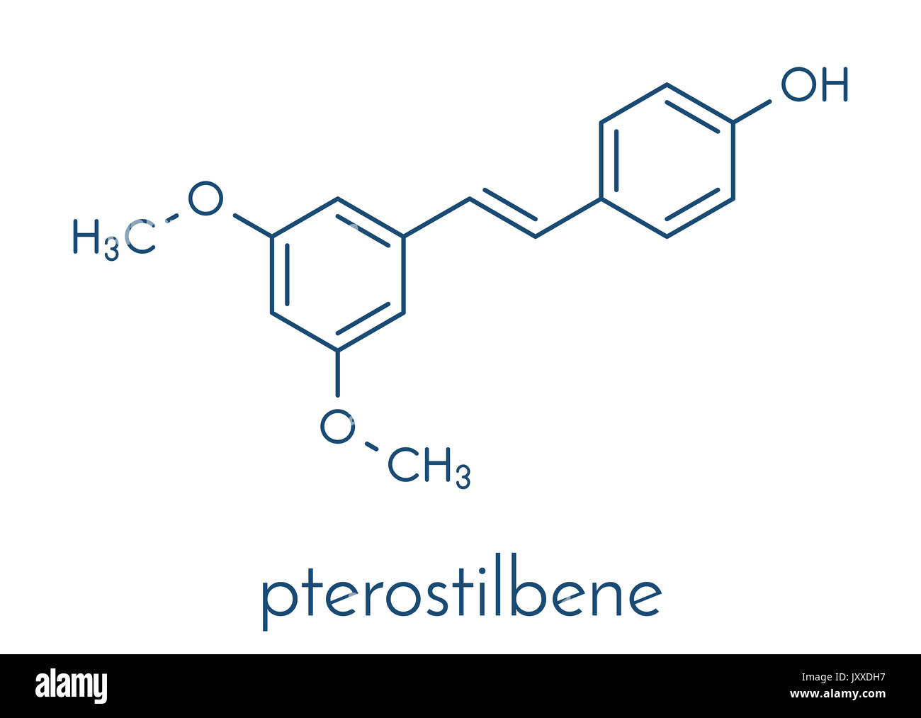 Pterostilbene molecule. Skeletal formula Stock Photo - Alamy