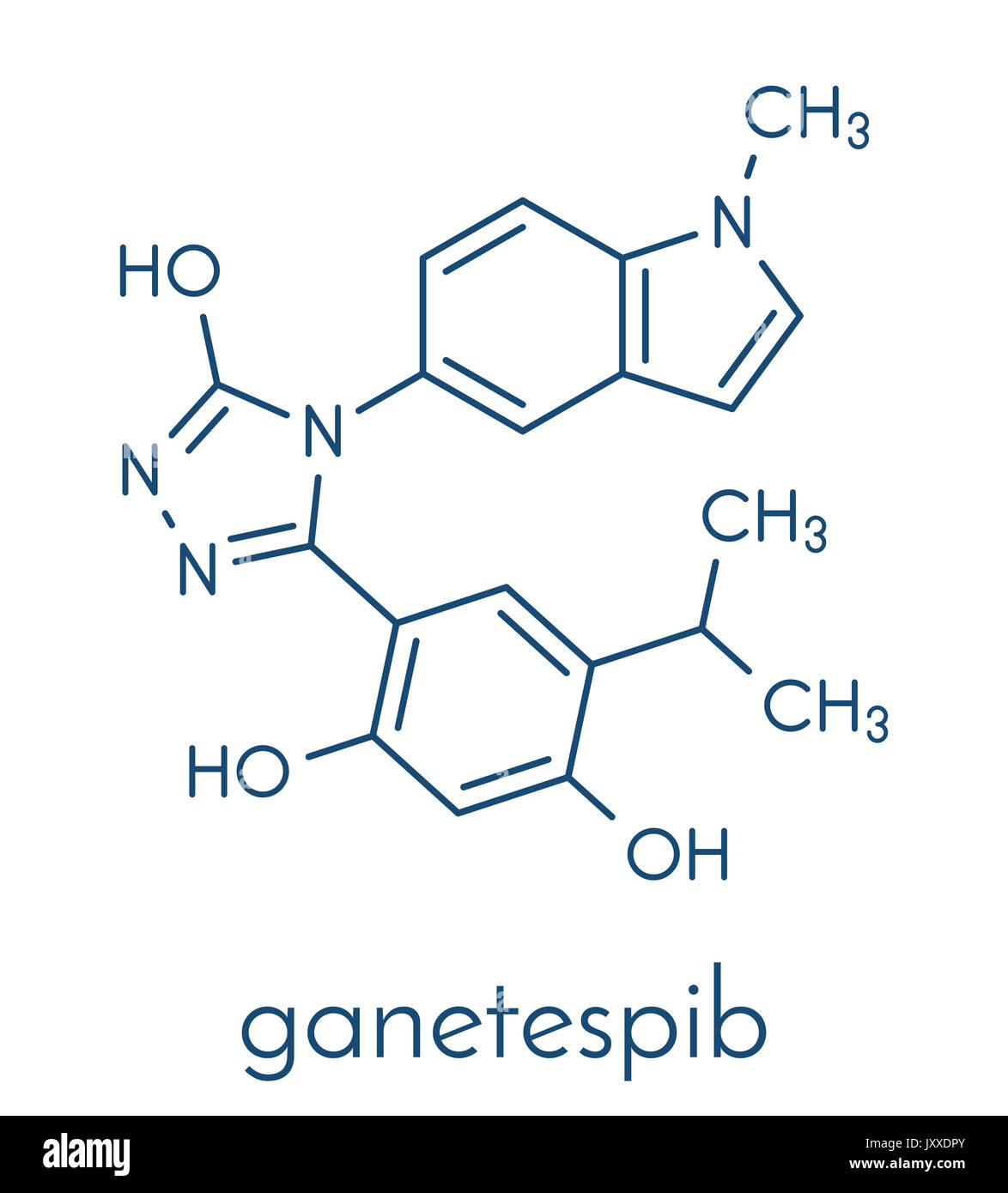 Ganetespib cancer drug molecule (HSP90 inhibitor). Skeletal formula ...