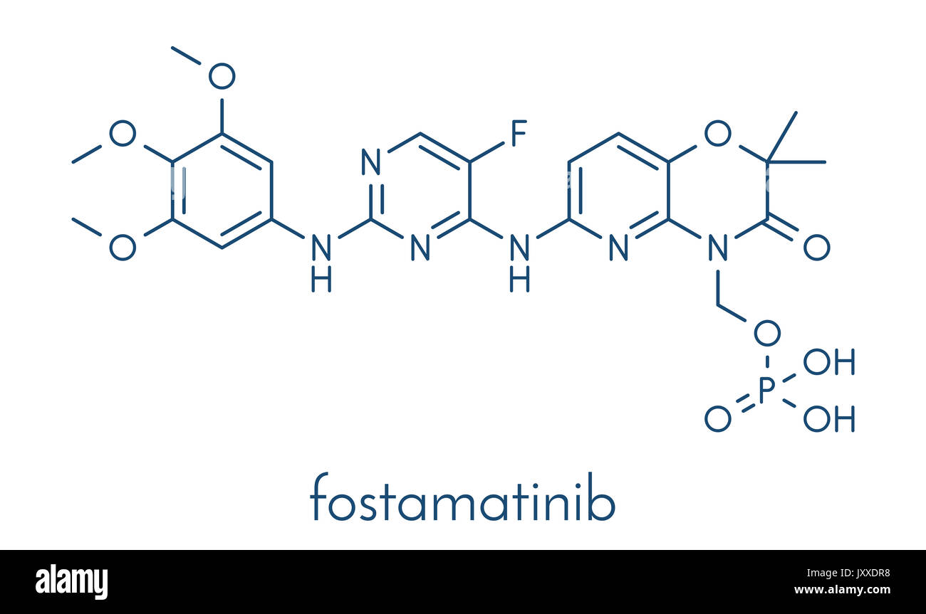 Fostamatinib rheumatoid arthritis drug molecule (Syk inhibitor ...
