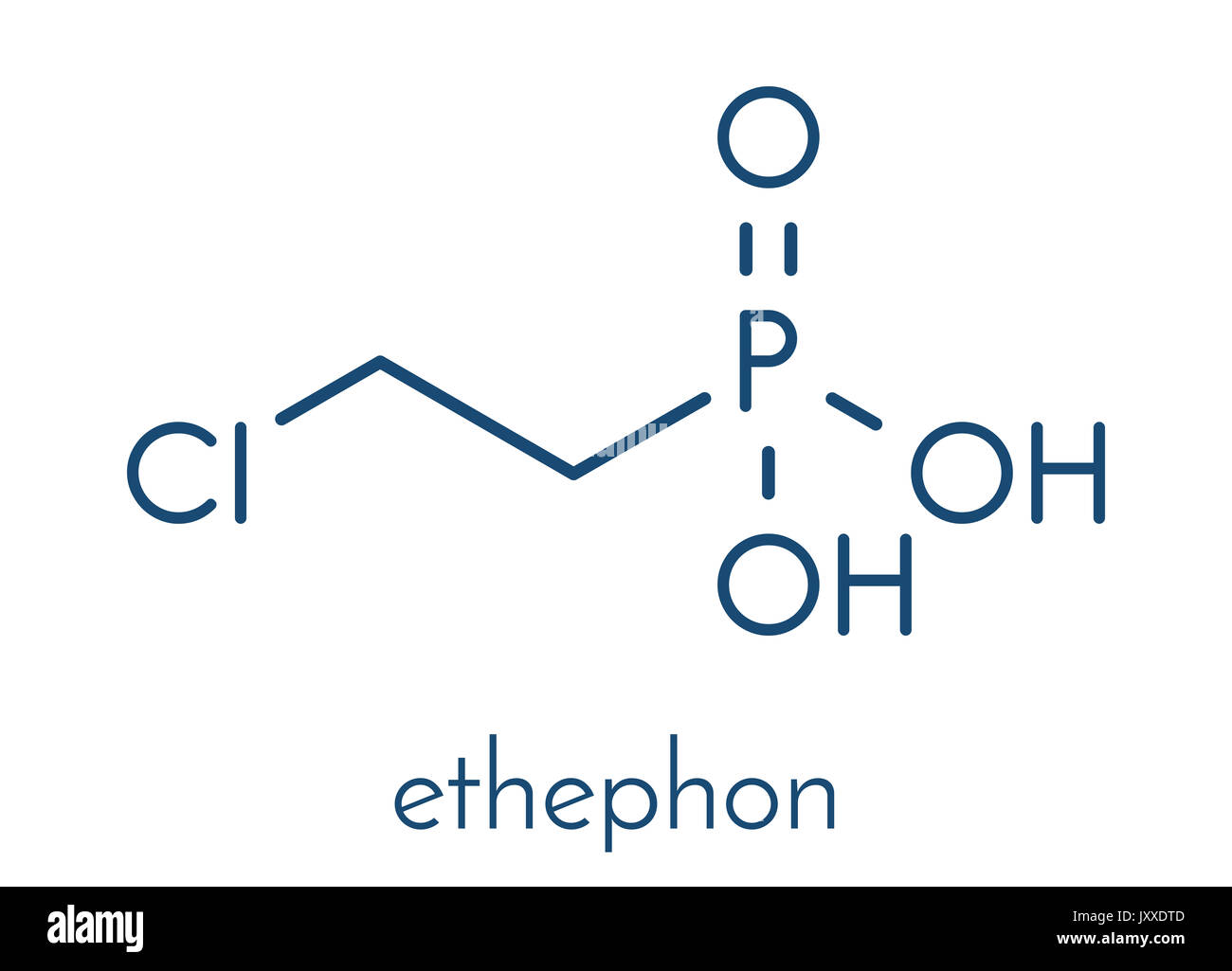 Ethephon plant growth regulator molecule. Skeletal formula Stock Photo ...