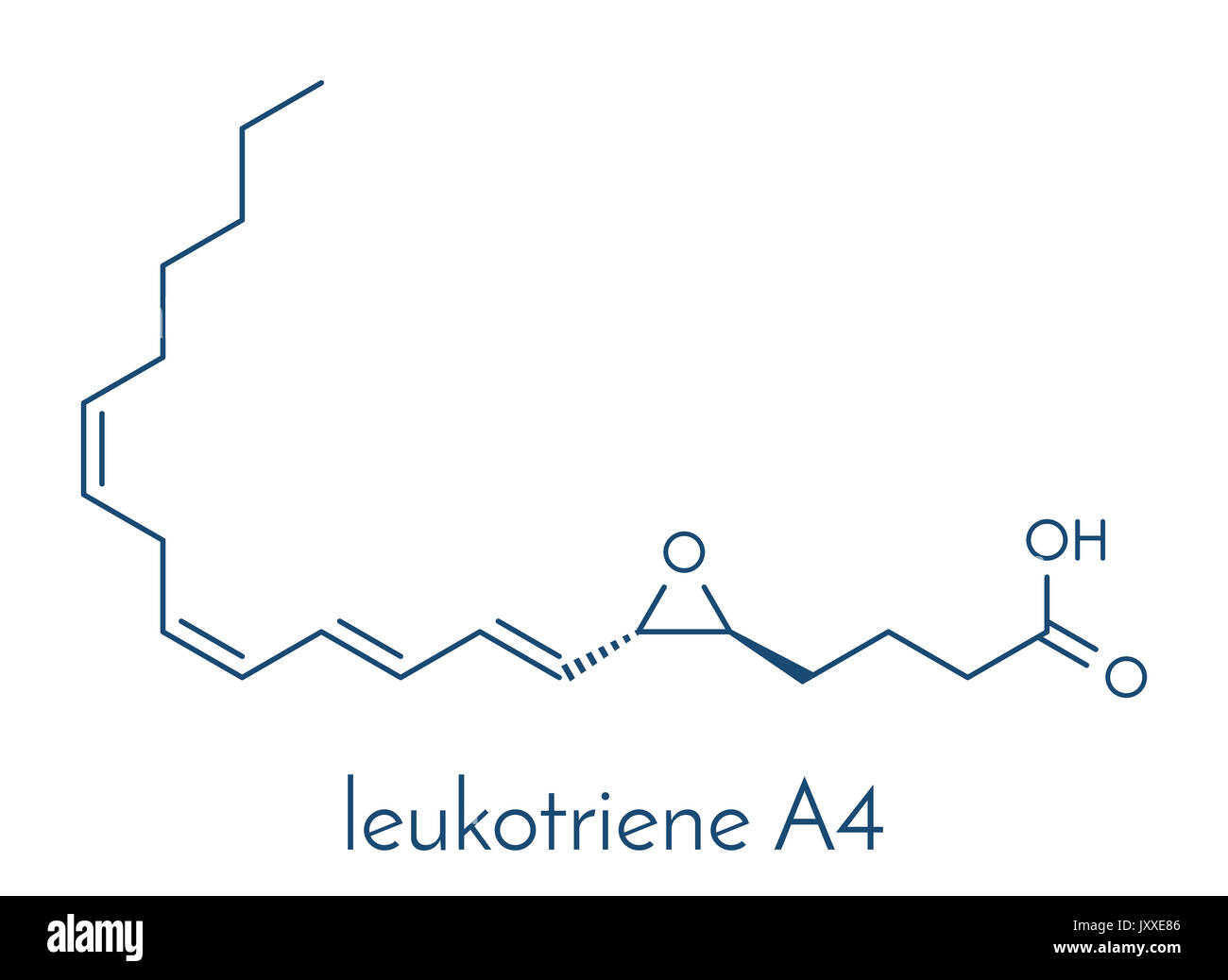 leukotriene A4 (LTA4) molecule. Skeletal formula Stock Photo - Alamy