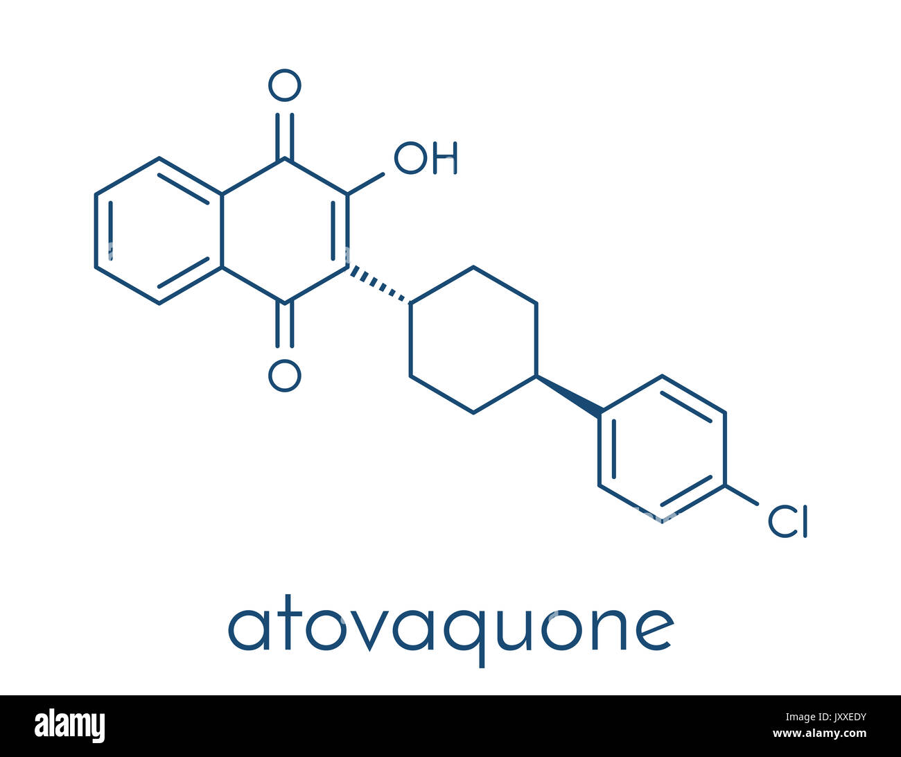 Atovaquone drug molecule. Skeletal formula Stock Photo - Alamy