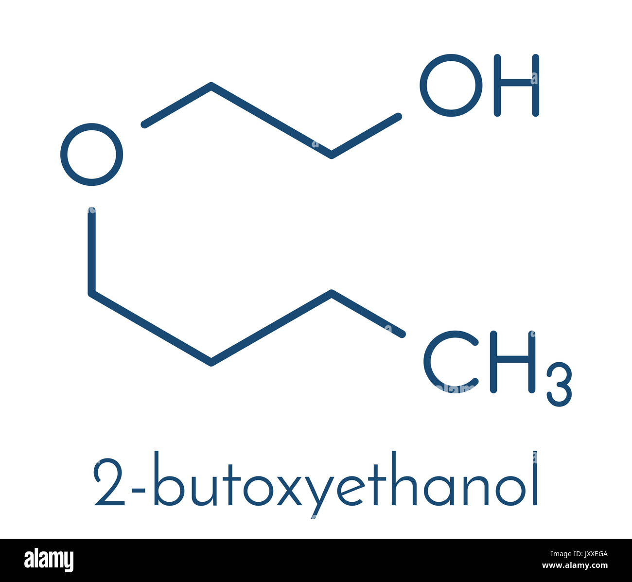 2-Butoxyethanol solvent and surfactant molecule. Skeletal formula Stock ...