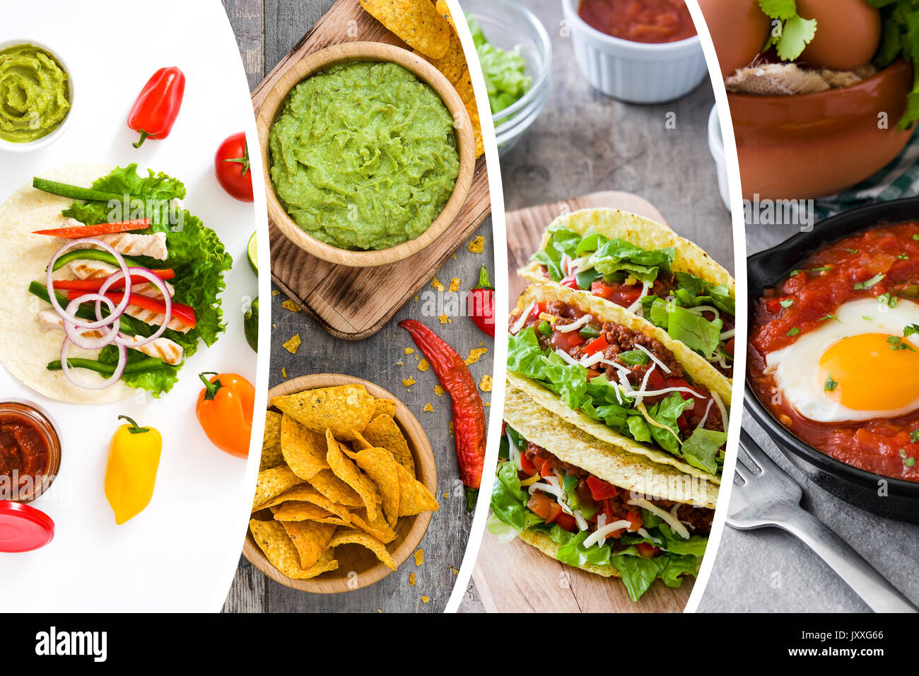 collage various mexican food buffet Stock Photo - Alamy
