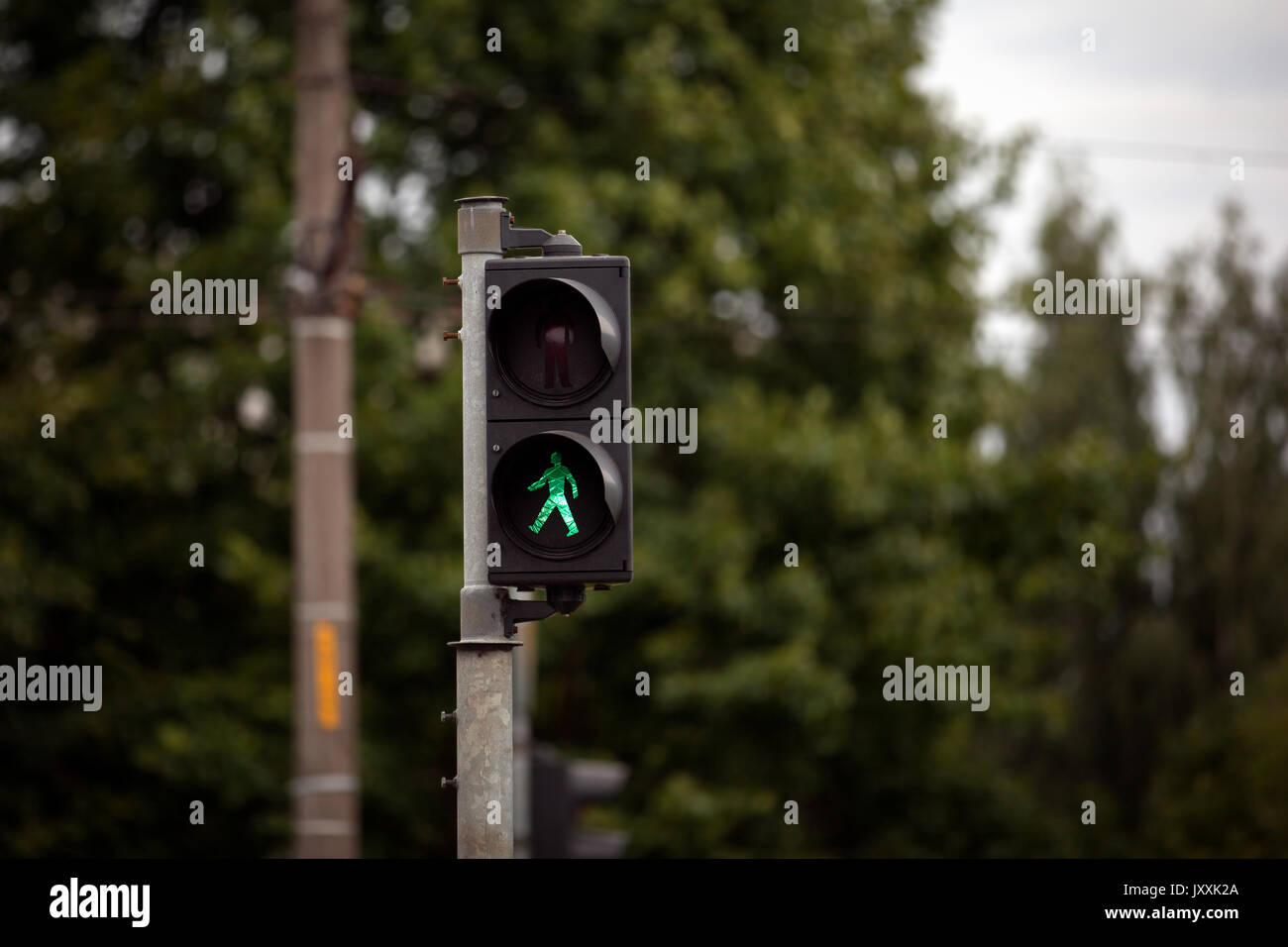 pedestrian traffic lights with red stop signal Stock Photo - Alamy