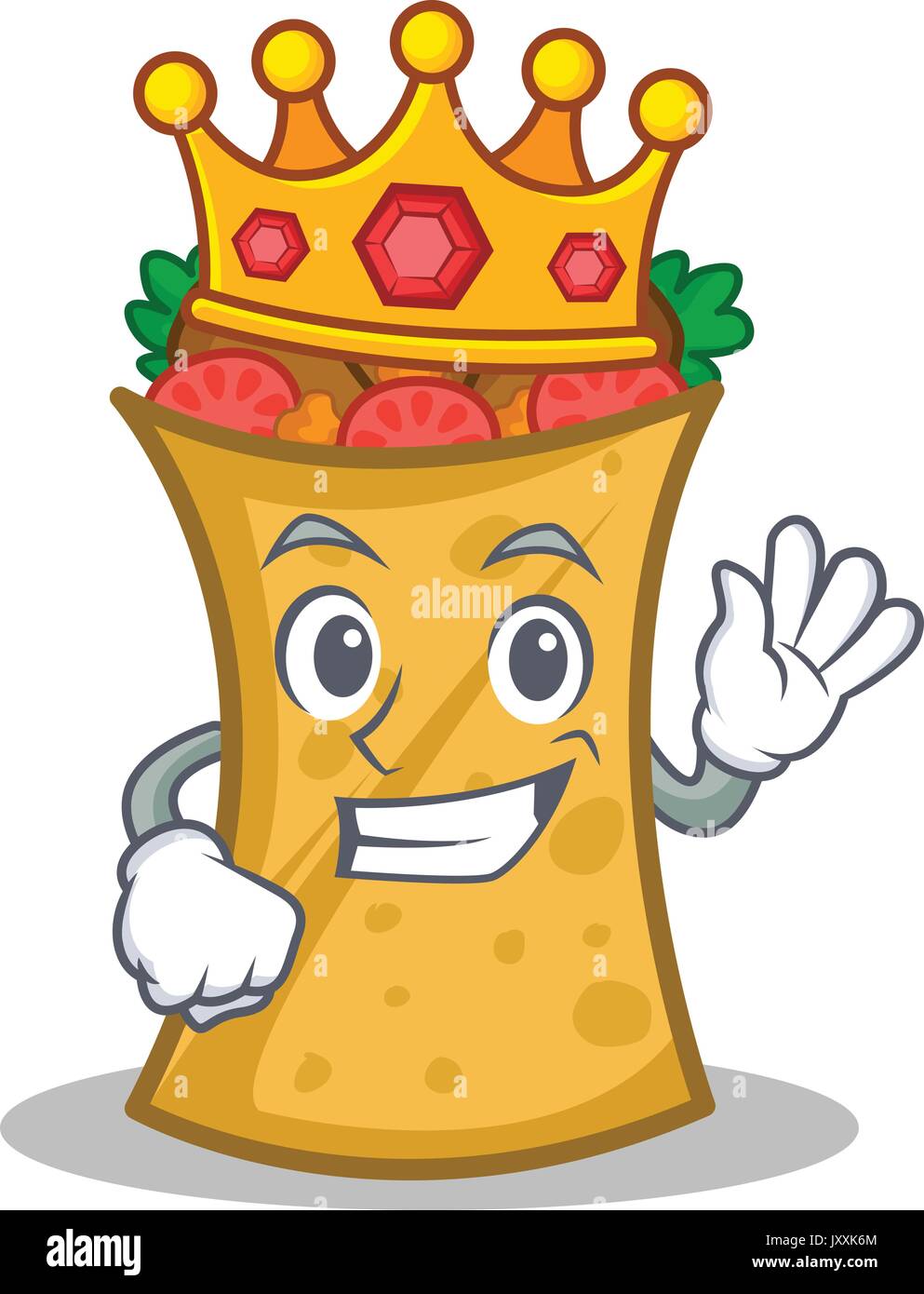 King kebab wrap character cartoon Stock Vector Image & Art - Alamy