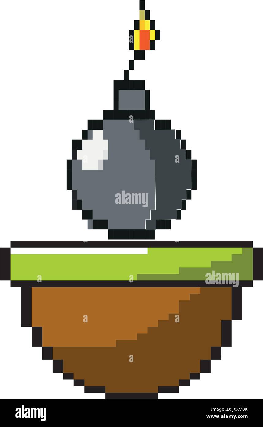 nuclear bomb explosion in the platform game Stock Vector Image & Art ...