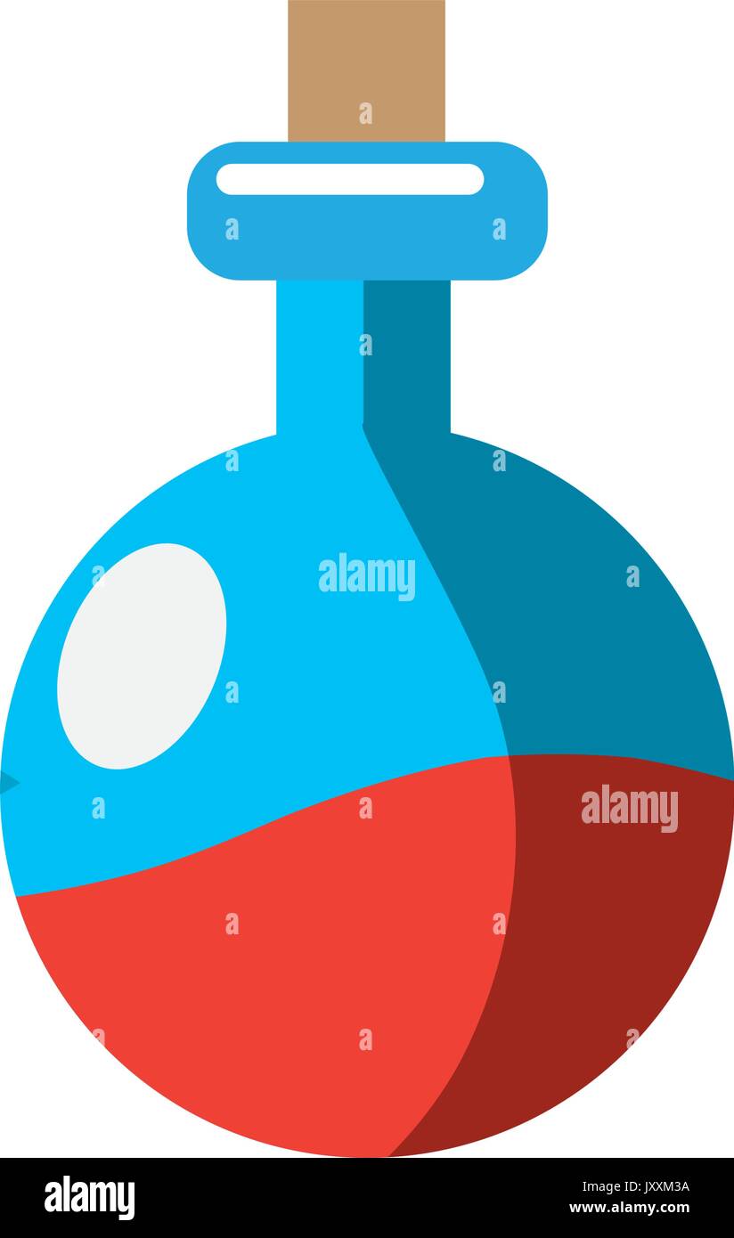 erlenmeyer flak with chemical potion experiment Stock Vector Image ...