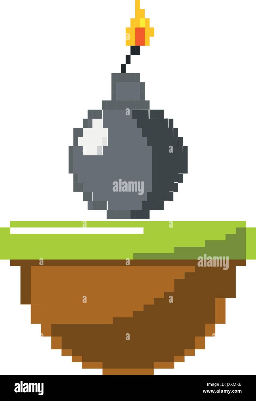 nuclear bomb explosion in the platform game Stock Vector Image & Art ...