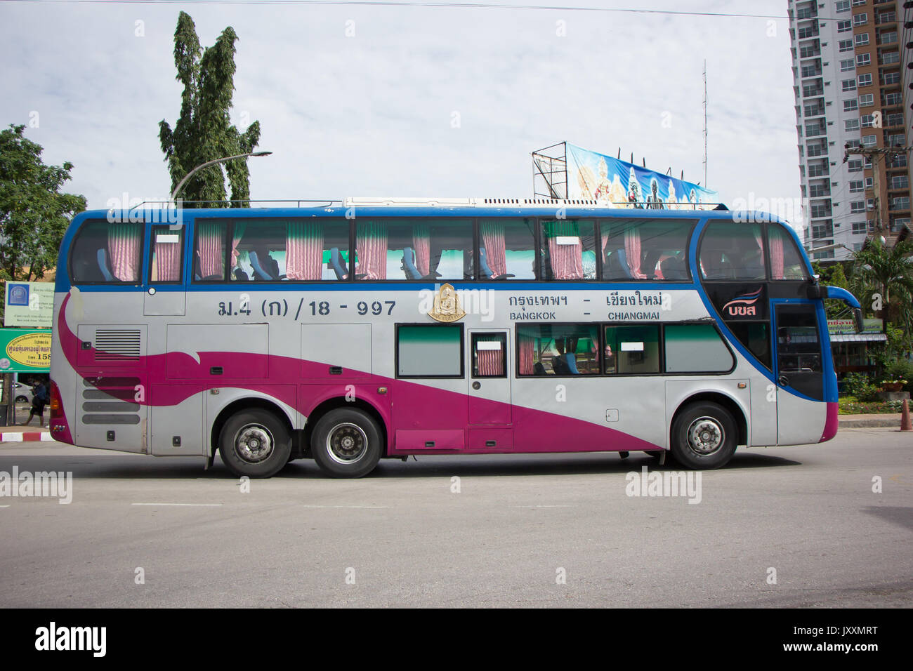CHIANG MAI, THAILAND - AUGUST 12 2017: Benz bus of Transport government ...